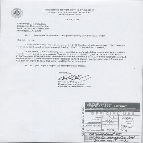 CCSP Response Letter 6.1.06