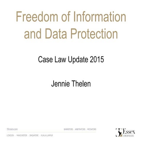 Freedom of Information and Data Protection | PPT