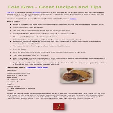 Foie gras | DOCX