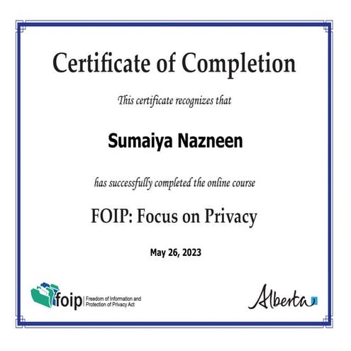FOIP: Focus on Privacy | PDF