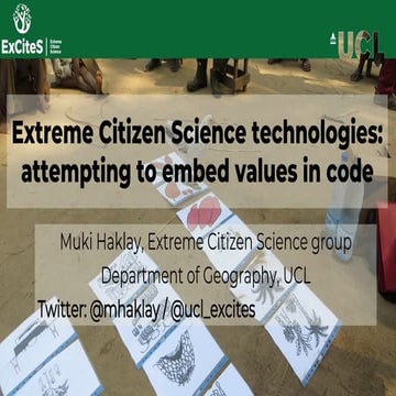 Extreme Citizen Science technologies: attempting to embed values in ...