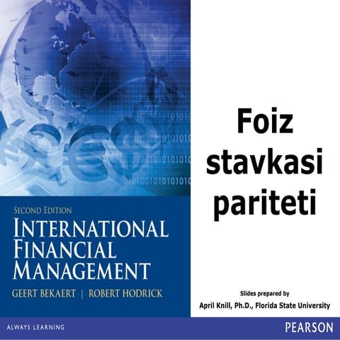 Foiz stavkasi pariteti.pptllllllllllllllllllllllll | PPT