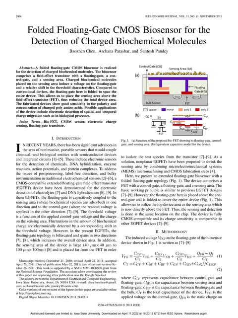 Folded Floating Gate Cmos Biosensor For Nano Charge Sensing Pdf