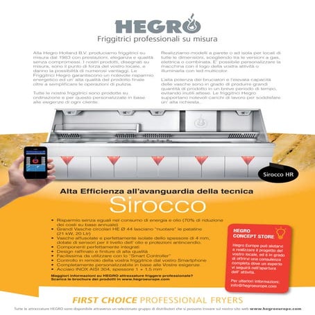 Hegro Friggitrici Olandesi | PDF