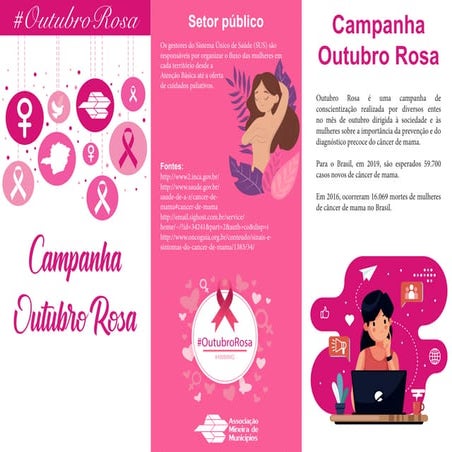 Folder Campanha Outubro Rosa - 2019 | PPT