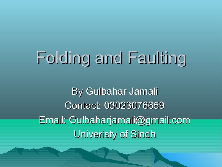 Folding And Faulting