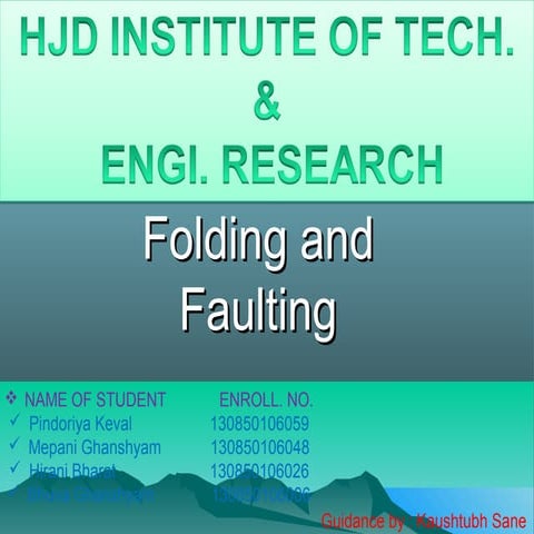 Chapter 9 folding and faulting | PPT