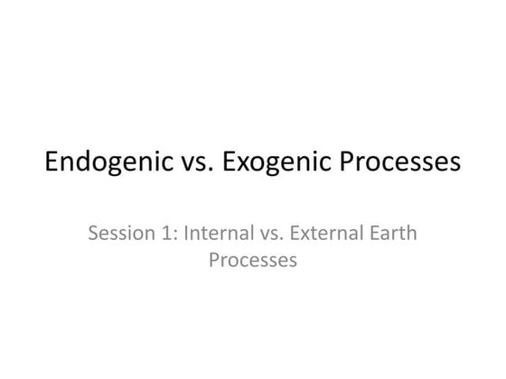 Endogenic processes - The Process Within | PPTX | Geology | Science
