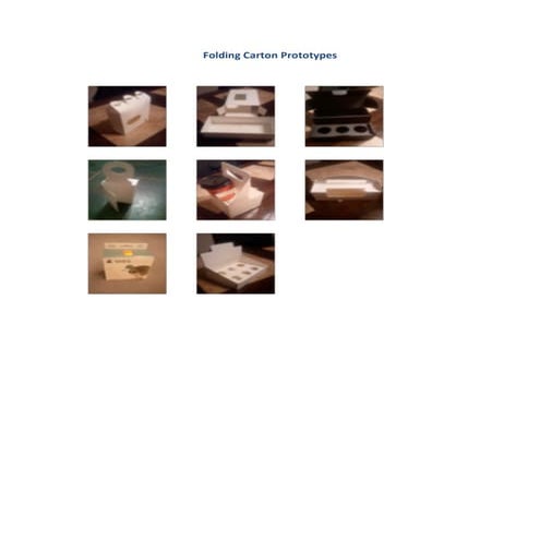 Folding Carton Prototypes | PDF