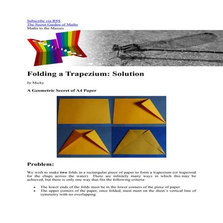 Folding trapezium simple shapes | DOCX
