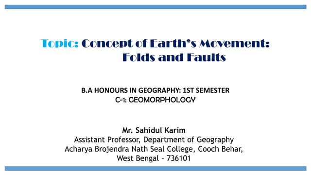 Folds and faults ppt | PDF
