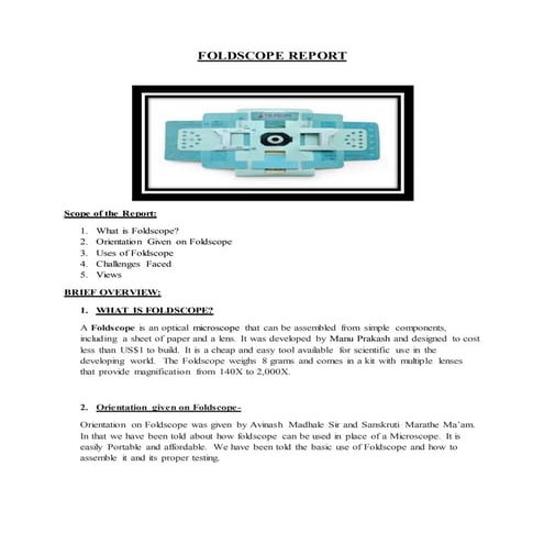 Foldscope | DOCX