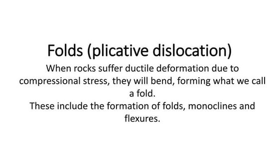 Description and classification of folds | PPT | Geology | Science