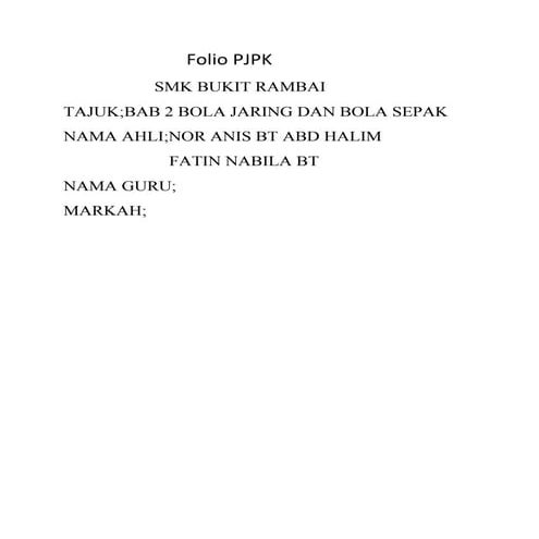 Folio anis pjpk | DOCX