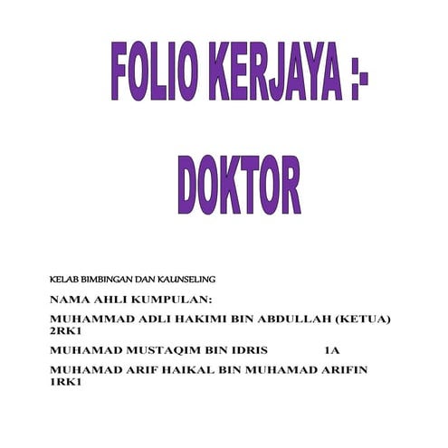 Folio kerjaya | DOCX