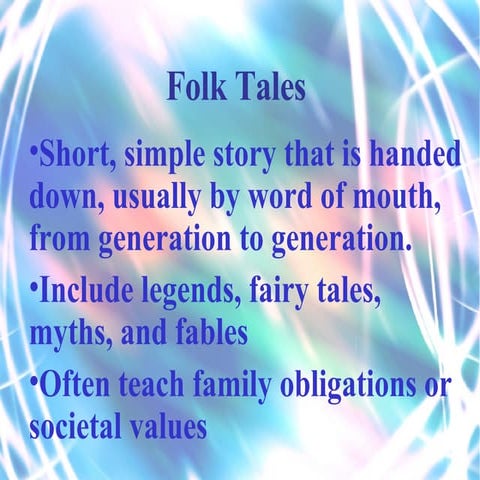 Folk Tales[1] | PPT | Fantasy | Genres