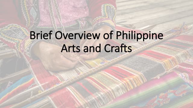 INDIGENOUS ARTS & CRAFTS OF THE PHILIPPINES - EP - FINAL.pptx