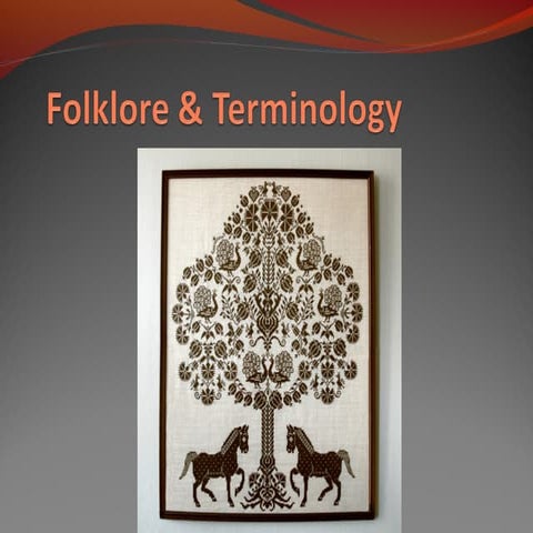 Folklore: Introduction and Terms | PPT