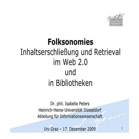 Folksonomies Indexing Und Retrieval In Bibliotheken | PDF | Search | Internet