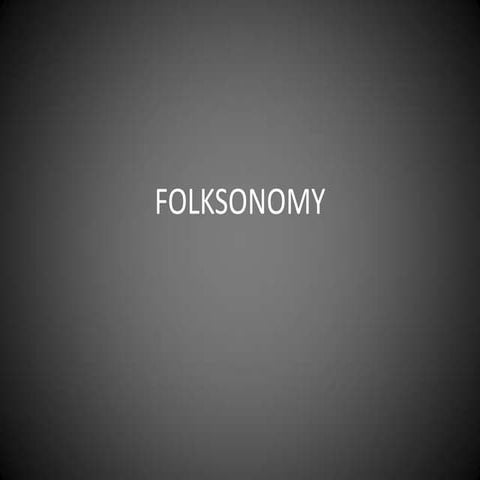 Folksonomy presentation | PPTX
