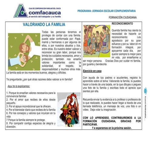 Folleto 6 valorando la familia (1) | PDF