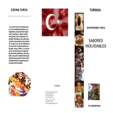 Folleto comida turca | PDF