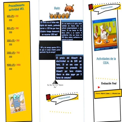 Folleto de las actividades de la oda | PPTX