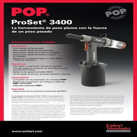 Folleto remachadora EMHART POP PRO SET 2500 - abril 2013 | PDF