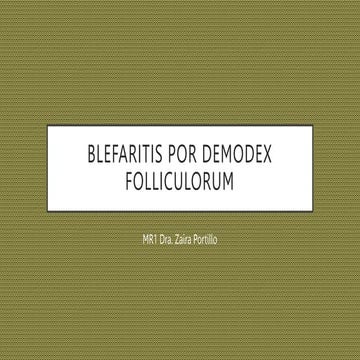 Demodicosis (Demodecidosis) | PPTX