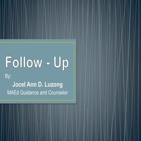 Follow Up Services | PPTX