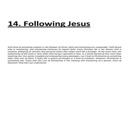 Following jesus | PDF