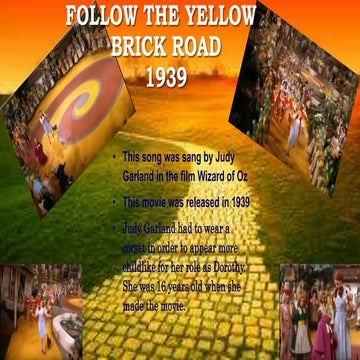 Follow the yellow brick road | PPTX | Jazz | Music