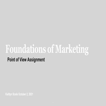 Foundations of Marketing-Point of View SlideShare | PPTX | Marketing ...