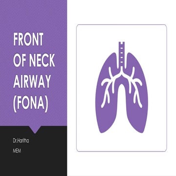 FONA (Front Of Neck Access) in emergency.pptx
