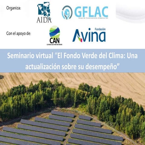 Seminario virtual "El Fondo Verde del Clima: Una actualización sobre su ...