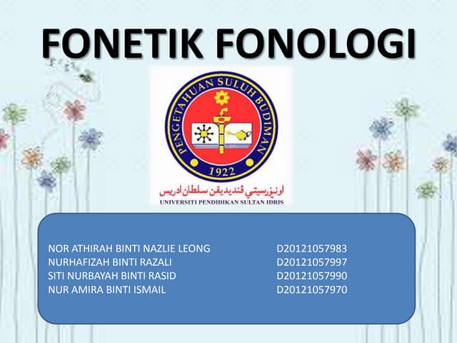 Konsep Fonetik dan Fonologi dan Fonem-fonem Dalam Bahasa Melayu | PPTX