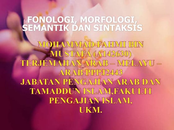 Pengenalan Bidang Sintaksis Bahasa Melayu | PDF
