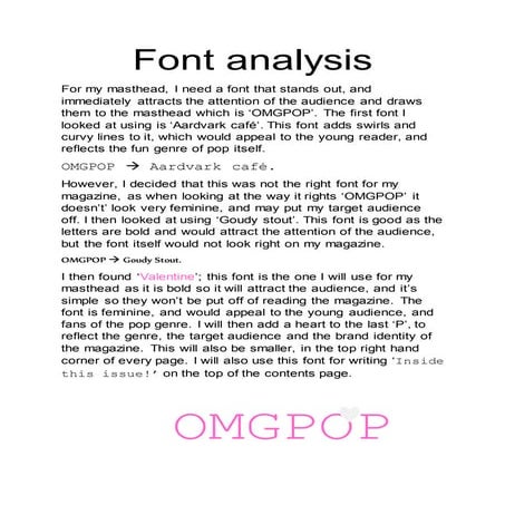 Font Analysis | DOCX