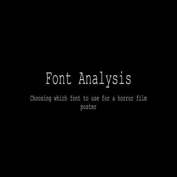 Font analysis | PPT