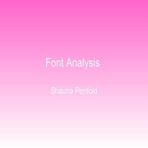 Font analysis | PPT