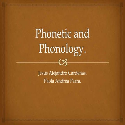 phonetics and phonology | PPTX