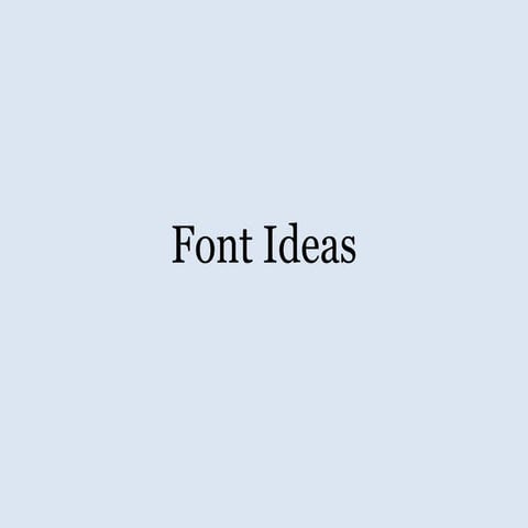 Font ideas | DOCX