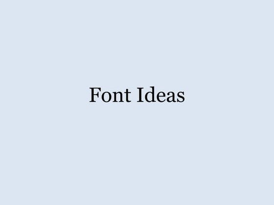 Font ideas | PDF
