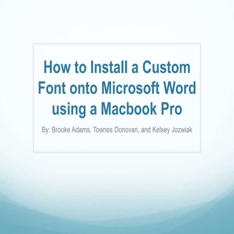 Font instruction set | PPTX