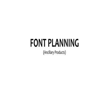 Font planning | PPT