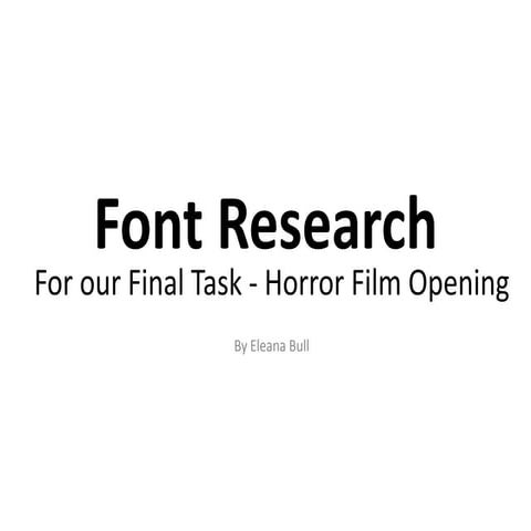 Font research | PPTX