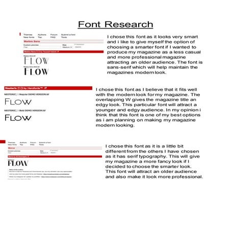 Font research | DOCX | Desktop Publishing | Computer Software and ...