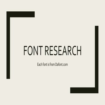 Font research fini | PPT
