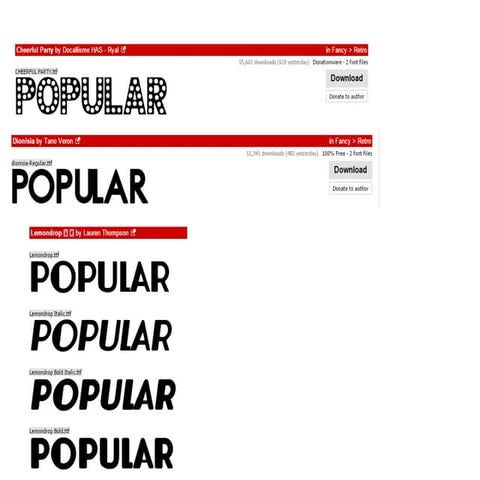 Fonts | PPTX