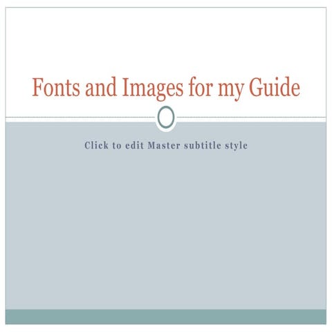 Fonts and images for my guide | ODP